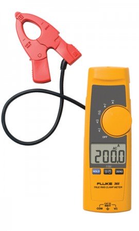Fluke 365 Detachable Jaw True RMS AC/DC Clamp Meter, 200 A